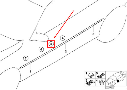 10x BMW 3 E46 TOR -FORMTEILE DES TROMMETENFORMLIPS 51138250585 8250585 ...