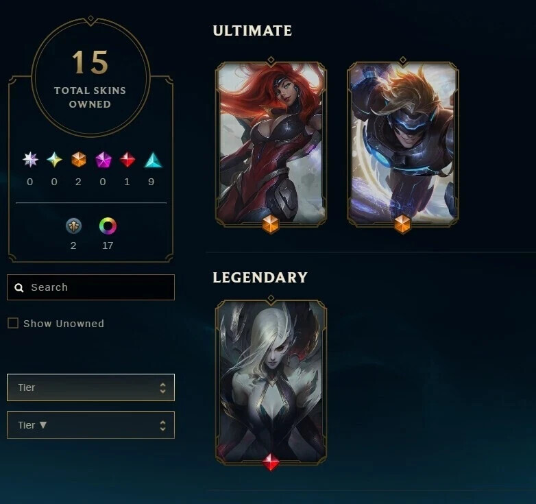 LEAGUE OF LEGENDS DIAMOND 1 ACCOUNT 15 SKINS LEVEL 59 HONOR LEVEL 4 | eBay