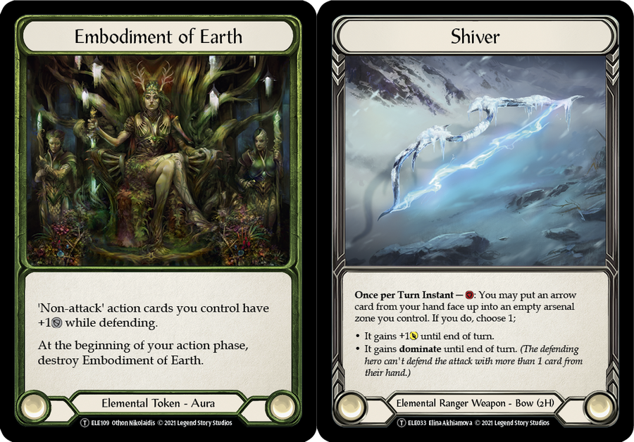 Flesh & Blood TCG ToA Unl TOKEN Embodiment of Earth Shiver ELE109/033 ...