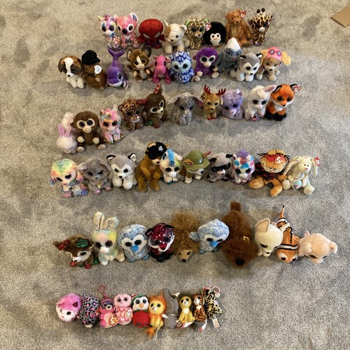 Ty Plush Lot of 58 Beanie Boos Babies & More Some With Tags Huge Beanie ...