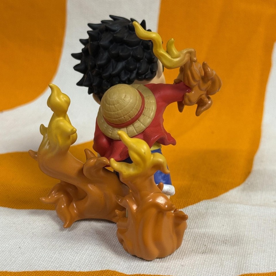 One Piece Luffy Miniature Figure with Fiery Base - Collectible Toy | eBay