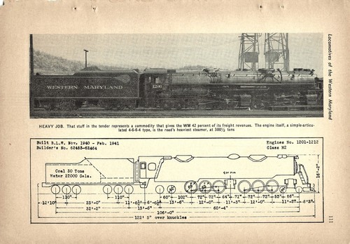 4-6-6-4 Western Maryland Railway M2 Challenger Locomotive & EMD BL2 Mag ...