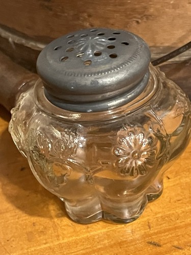 Sugar Shaker 1800s Scalloped Floral Sugarer 2.5” X 2.5” Metal Cap Surface Wear | eBay