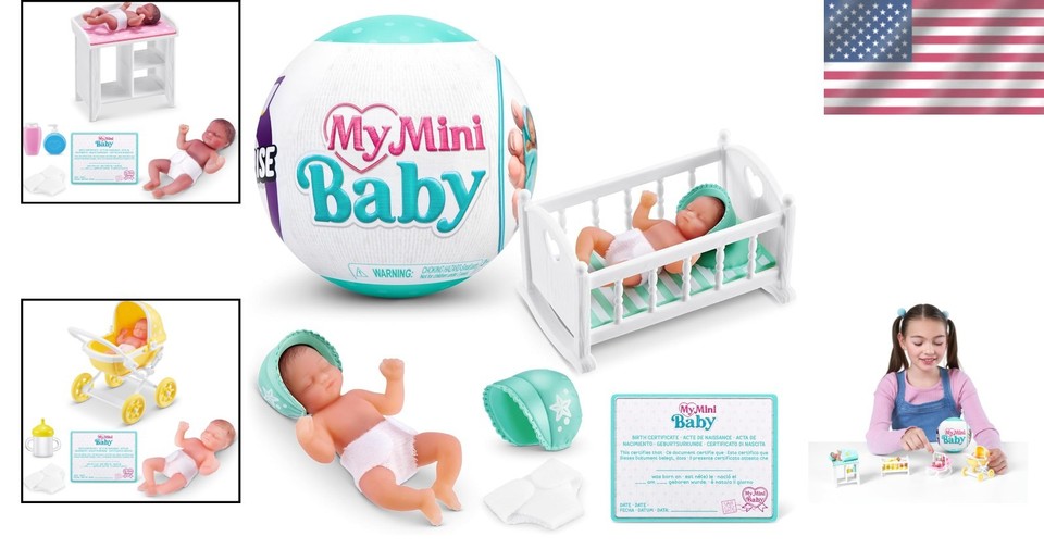 My Mini Baby Series 1: Collectible Rainbow Capsule with Realistic ...