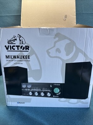 Victor Milwaukee II Desktop Bluetooth CD Stereo System with Functional ...