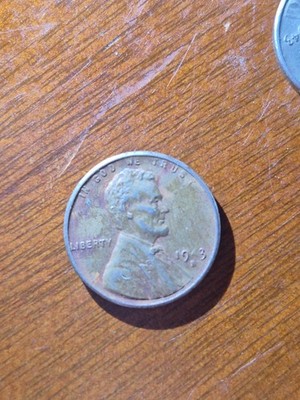 1943 D steel penny with errors multiple ghost letters other side and ...