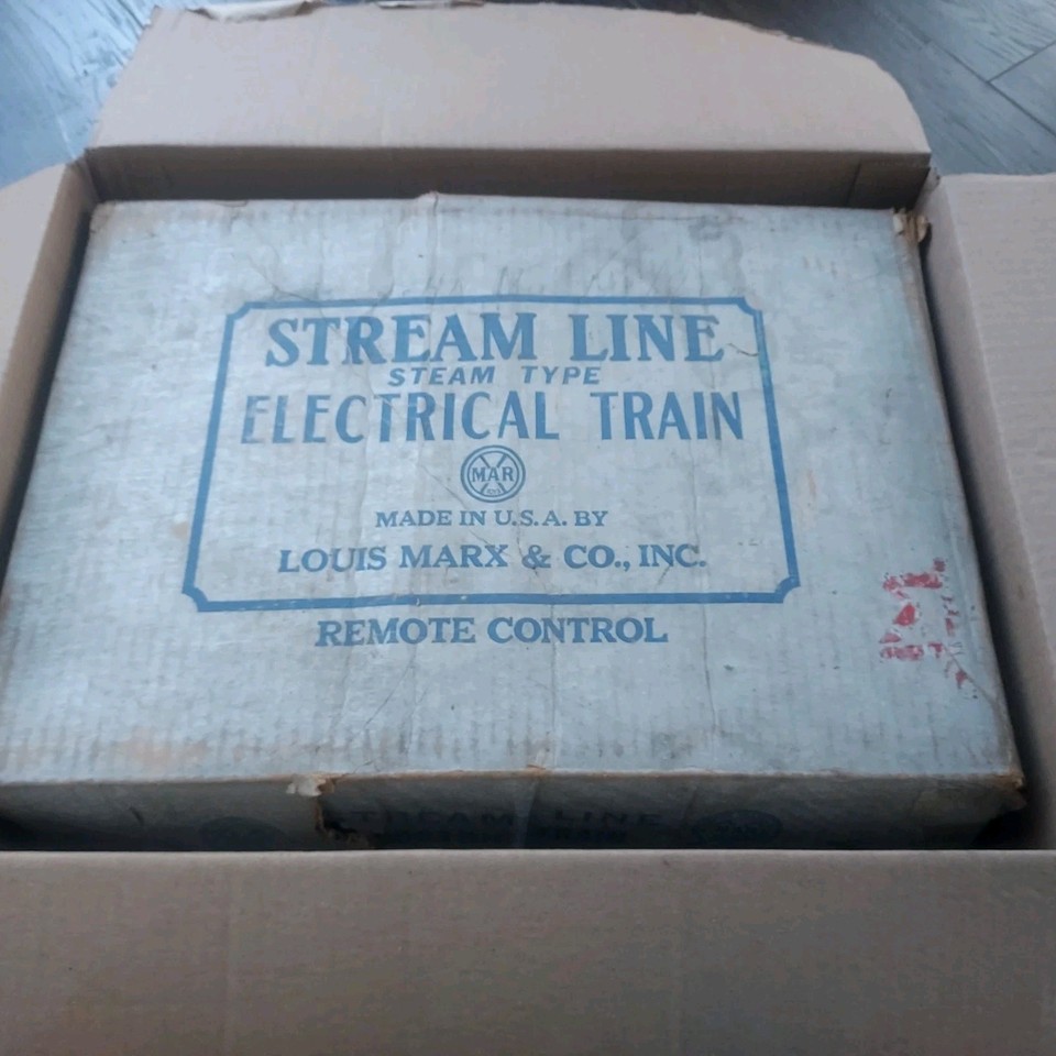 1950's Lous Marx Stream Line Train Set No. 4822 Box Untested FOR PARTS ...