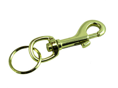 100 X Hipster Key Rings 3 Inch 75mm Brass Plated EB Steel Heavy Duty ...