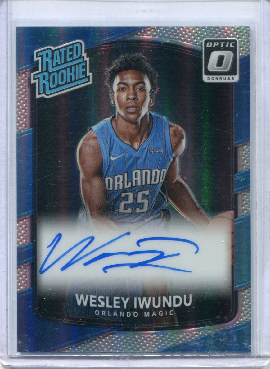 2017-18 Donruss Optic Wes Iwundu Rated Rookie RC Holo Auto Autograph ...