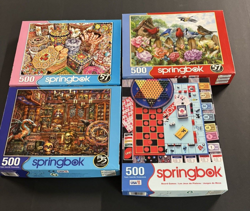 Lot of 4 Jigsaw Puzzles: Springbok. All 500 pieces | eBay