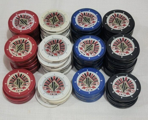 Vintage PP Pro Player Poker Chips 100 - 25 ea Red, White, Blue, Black ...