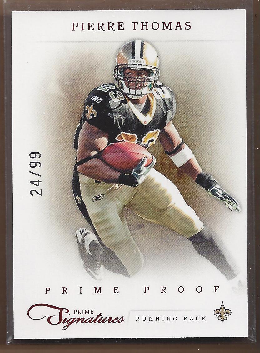 2011 Prime Signatures Prime Proof Red Football Card #139 Pierre Thomas ...