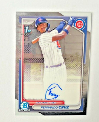 2024 Bowman Chrome FERNANDO CRUZ 1st RC On Card AUTO Cubs | eBay