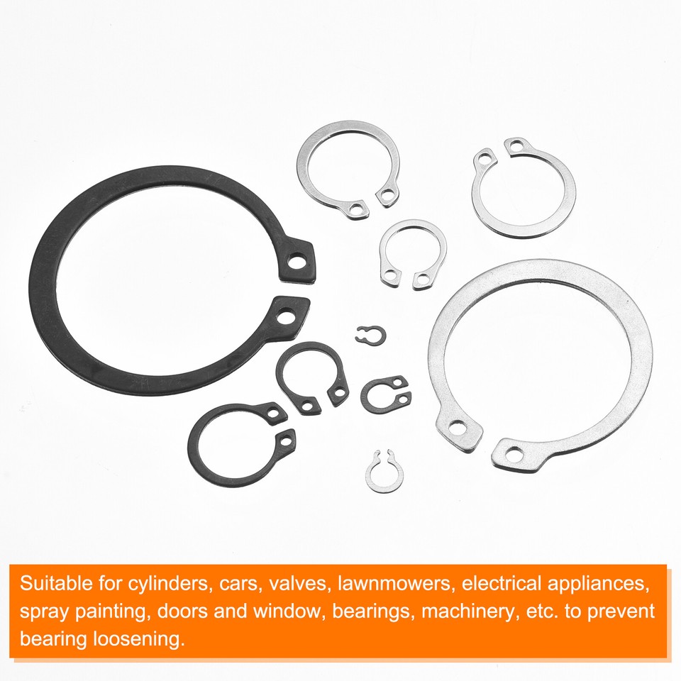 30 Pcs External Retaining Rings, 38.5mm 65Mn Carbon Steel Circlip Snap ...