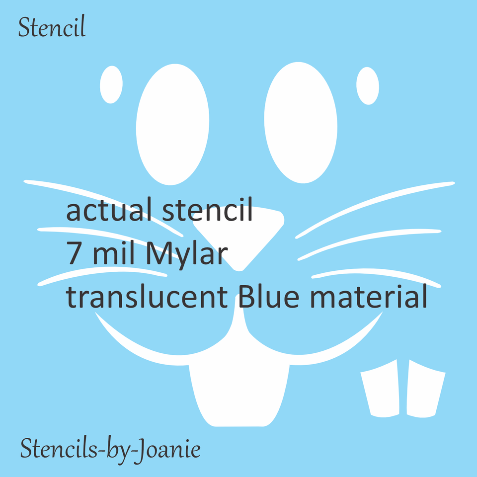 12" Bunny Face Stencil Easter Rabbit Spring DIY Cute Porch Boards Craft ...