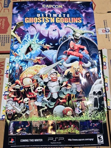 Ultimate Ghosts N Goblins PSP 2006 Official Promo Poster US 24"x40" | eBay