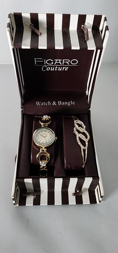 Figaro Couture Watch And Bangle Bracelet Gift Set BRAND NEW Quartz New ...