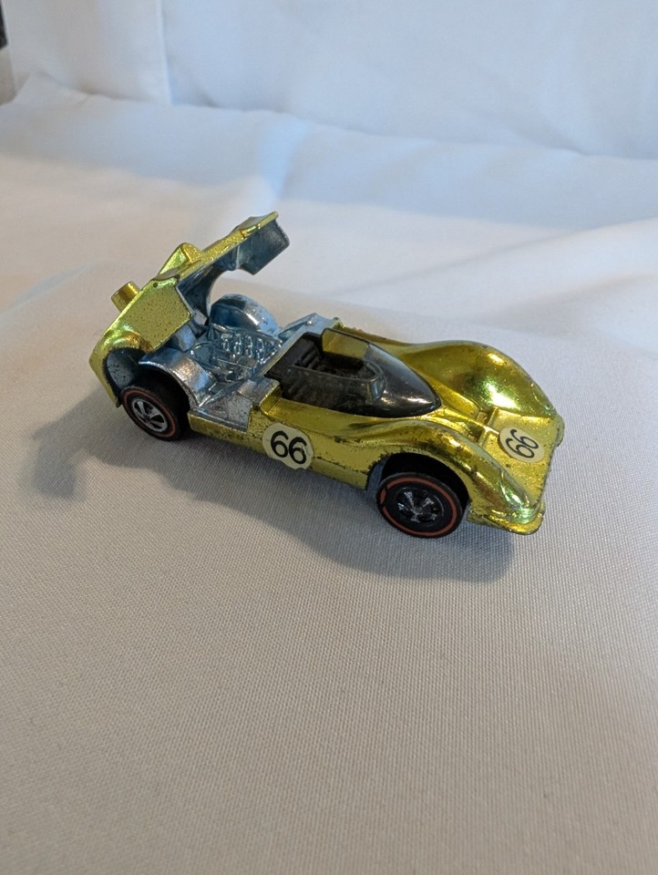 1968 Hot Wheels Redline Chaparral 2G Gold #66 Vintage Mattel USA (No ...