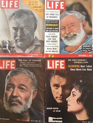 Ernest Hemingway - 4 LIFE Magazines 1952 1960 1961 1963 w/ The Old Man ...