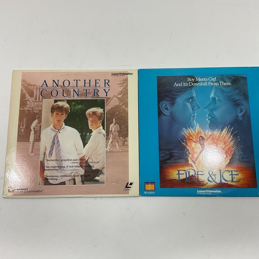 Lot of 2 Vintage Laserdisc Another Country Fire & Ice Laser Videodisc ...