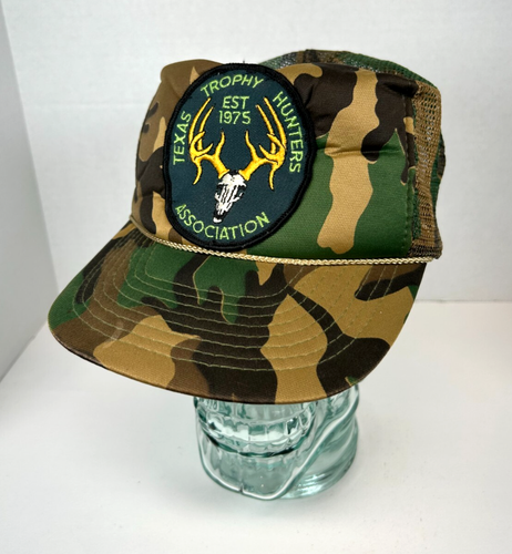 Texas Trophy Hunters Association TTHA Vintage 1980's Mesh Back Hat Cap ...