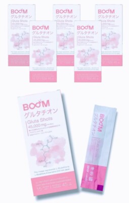 6 boxes Boom Gluta Shots Instant Powder Supplement Radiant Booster Anti ...