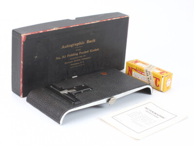 AUTOGRAPHIC BACK FOR NO. 3A FOLDING POCKET KODAK + PRACTICE FILM/cks ...
