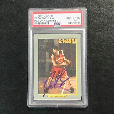2006-07 Topps Turkey Red #63 Zaza Pachulia Signed Card AUTO PSA Slabbed ...