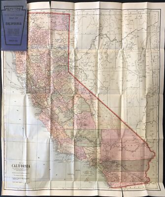 Pocket Map Keystone Trade Mark Up-To-Date Indexed Map of California ...