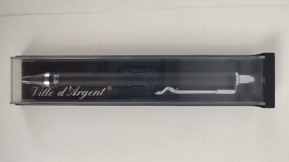 Vintage Ville D'Argent Ballpoint Pen New Silver Finish Beautiful Rare ...