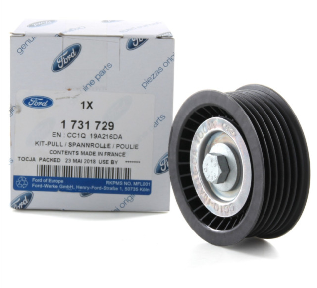 FORD TRANSIT MK4 DRIVE BELT TENSIONER PULLEY KIT 1731729 ORIGINAL for ...