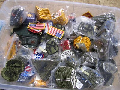MILITARY PATCH LOT SET OF 100 RANDOMLY SELECTED PATCHES MOSTLY ARMY ...