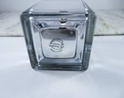 Silver Reflective Glass Cube Vase Sommerso Style 4.75 In High X 3.75 In ...