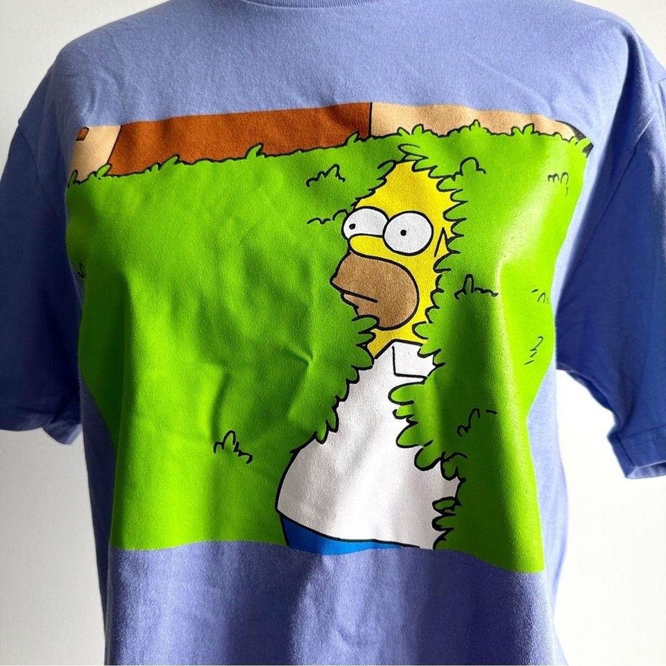 The Simpsons T-Shirt Mens Medium Homer Hiding in Bushes Meme Fun Funny ...