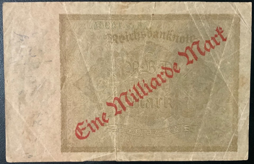 1922 GERMANY PAPER MONEY - 1,000 MARK BANKNOTE! | eBay