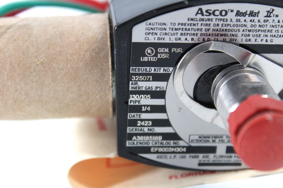 Asco Solenoid Valve 325-071 Red Hat- Brand New - EF8003H304, EF8314H301 ...