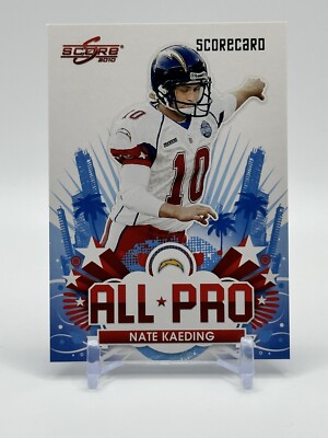 2010 Score All Pro Scorecard #21 Nate Kaeding #’d 312/499 San Diego ...