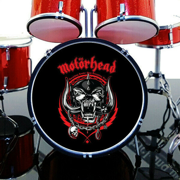 Mini Drum set MOTORHEAD ace of spades tribut scale 1:4 miniature ...