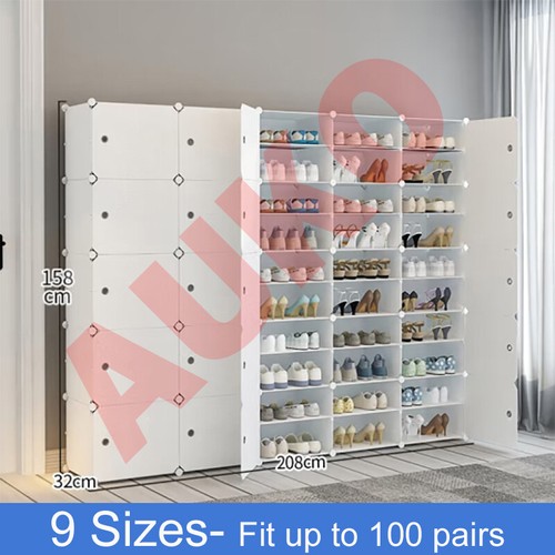 AUKO Shoe Cabinet DIY Cube Box Portable Storage Organiser Stand ...