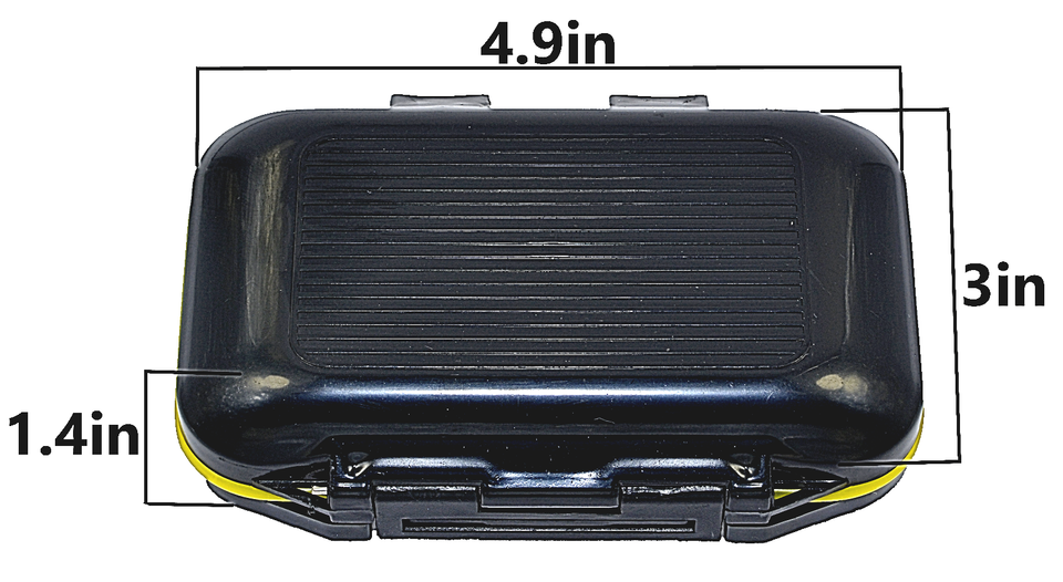 Fishing Tackle Box Lure Waterproof Compartments 2 Layer Storage Hard ...