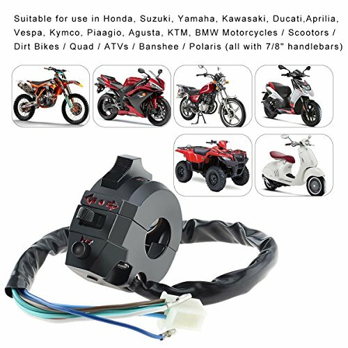 Kawell Motorcycle Switch Light Turn Signal Switch Dirt Bike Horn Head ...