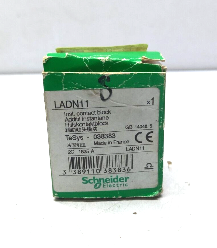 Schneider Telemecanique LADN11 Auxiliary Contact Block Ith 10A Ui 690V ...