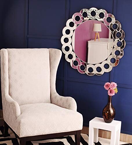 Wall Mounted Round Mirror & Bangle Stand Elegant Modern Designer for ...