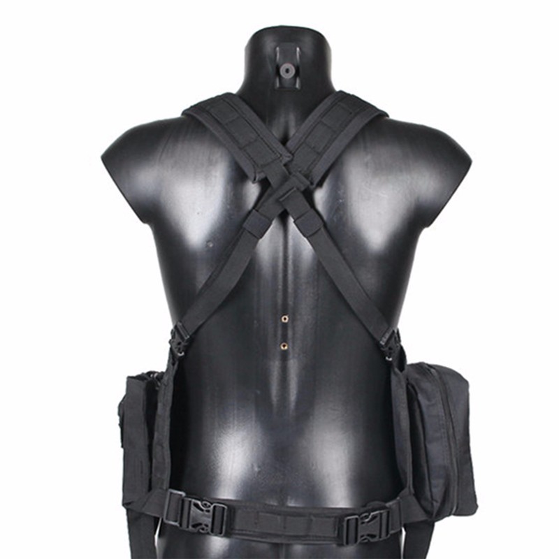 DLP Tactical RRV Chest Rig MOLLE Vest in Black with four pouches | eBay