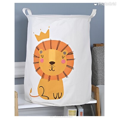 Cute Kids Laundry Hamper Basket Storage Clothes Bag Washing Bin Toy ...