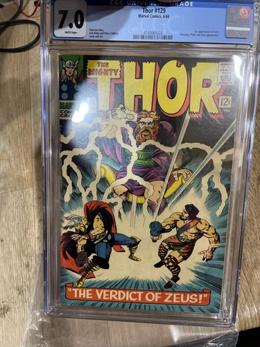 THOR #129 CGC 7.0 1ST ARES HERCULES PLUTO ZEUS STAN LEE JACK KIRBY | eBay