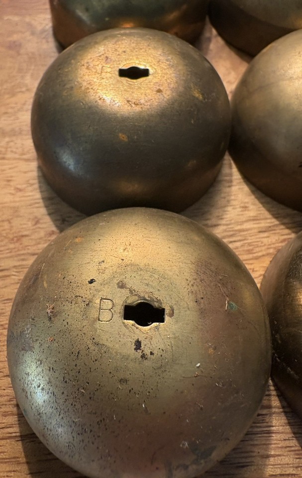 Antique Vintage Brass Telephone Bells Marked "B" 12 Total | eBay