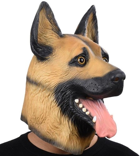 German Shepherd Dog Mask Halloween Costume Latex Head Mask Realistic | eBay