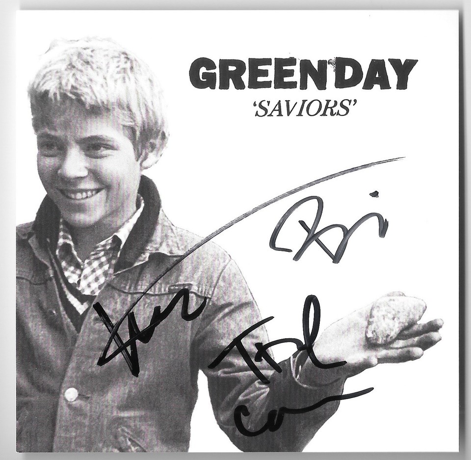 Green Day "Saviors" CD w/ SIGNED Insert Art Card Indie Exclusive ...