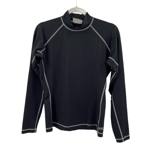 Obermeyer Base Layer Top Womens size Large Black Nylon Spandex Mockneck ...